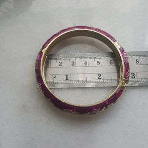 Jewelry | Raspberry Enamel Floral Bracelet | Poshmark